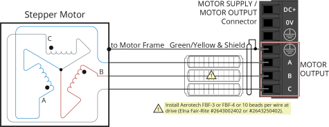 Three Phase Stepper Motor Connections