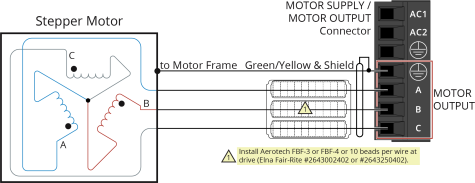 Three Phase Stepper Motor Connections
